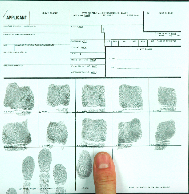 Recording Clear and Legible Ink Fingerprints | First Contact HR